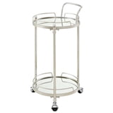 Round Silver Mirror Bar Cart - Walmart.com