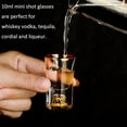 6 Pack 10Ml (0.33 Oz) Shot Glasses, Crystal Shot Glass Set Decorated ...