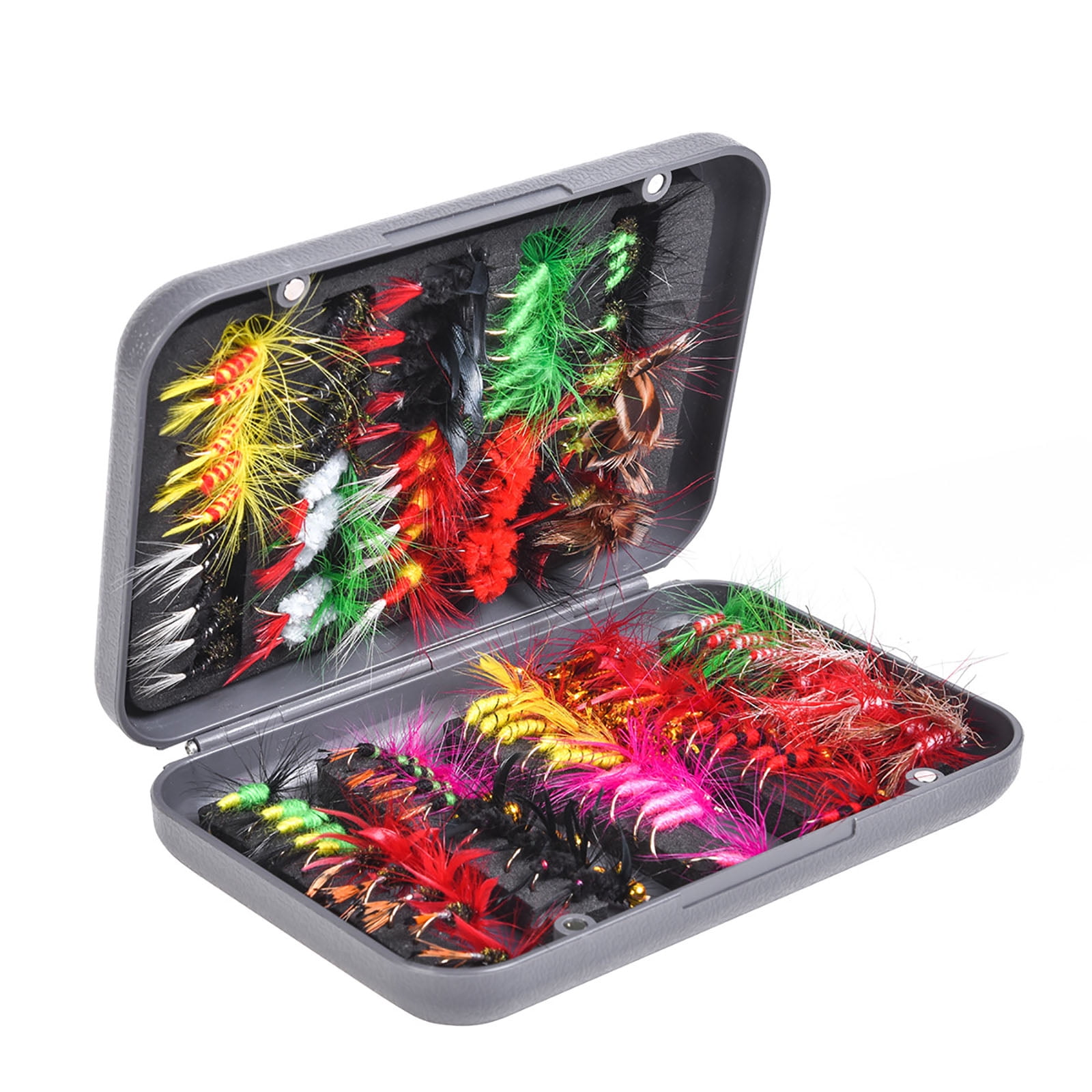 100pcs Fly Fishing Flies Lure Kit Portable Colorful Lure Bait With ...