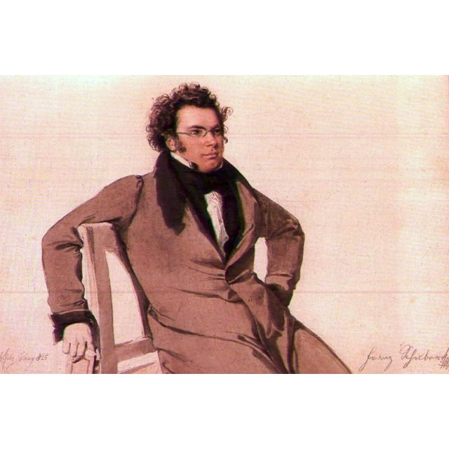 24x36 gallery poster, Franz Schubert by Wilhelm August Rieder (1825 ...