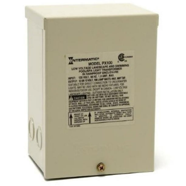Intermatic USD PX100 Pool Light Transformer - 100W - 12V - Walmart.com ...