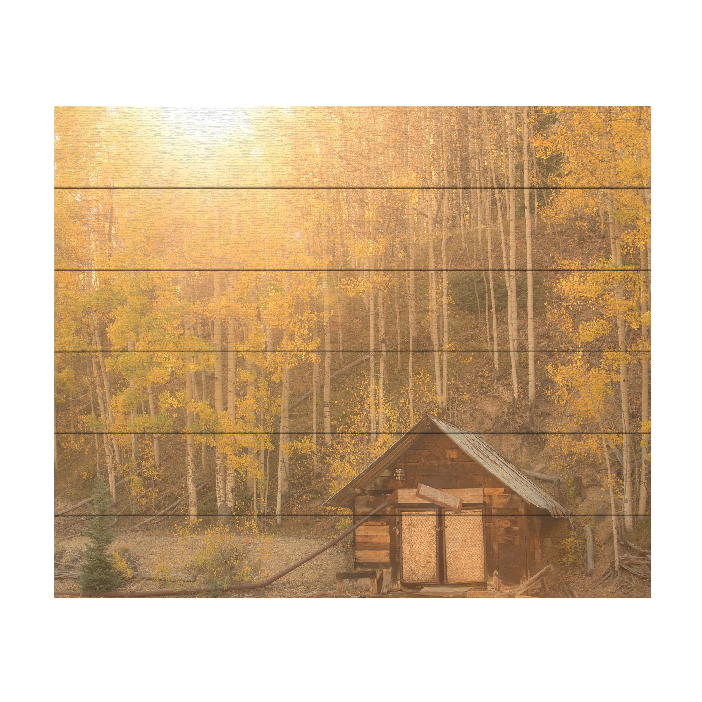 Dan Ballard 'Sunset Cabin' Wood Slat Art 18x22 - Walmart.com
