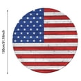 4th Of July Round Fitted Tablecloth With Elastic Independence Memorial ...