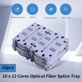 10PCS 12 Cores Optical Fiber Splice Tray FTTH Fusion Tray with Cover ...