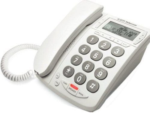 DTI Telcom DTI-DTP215WHT Corded Desk Phone with Caller ID, White ...
