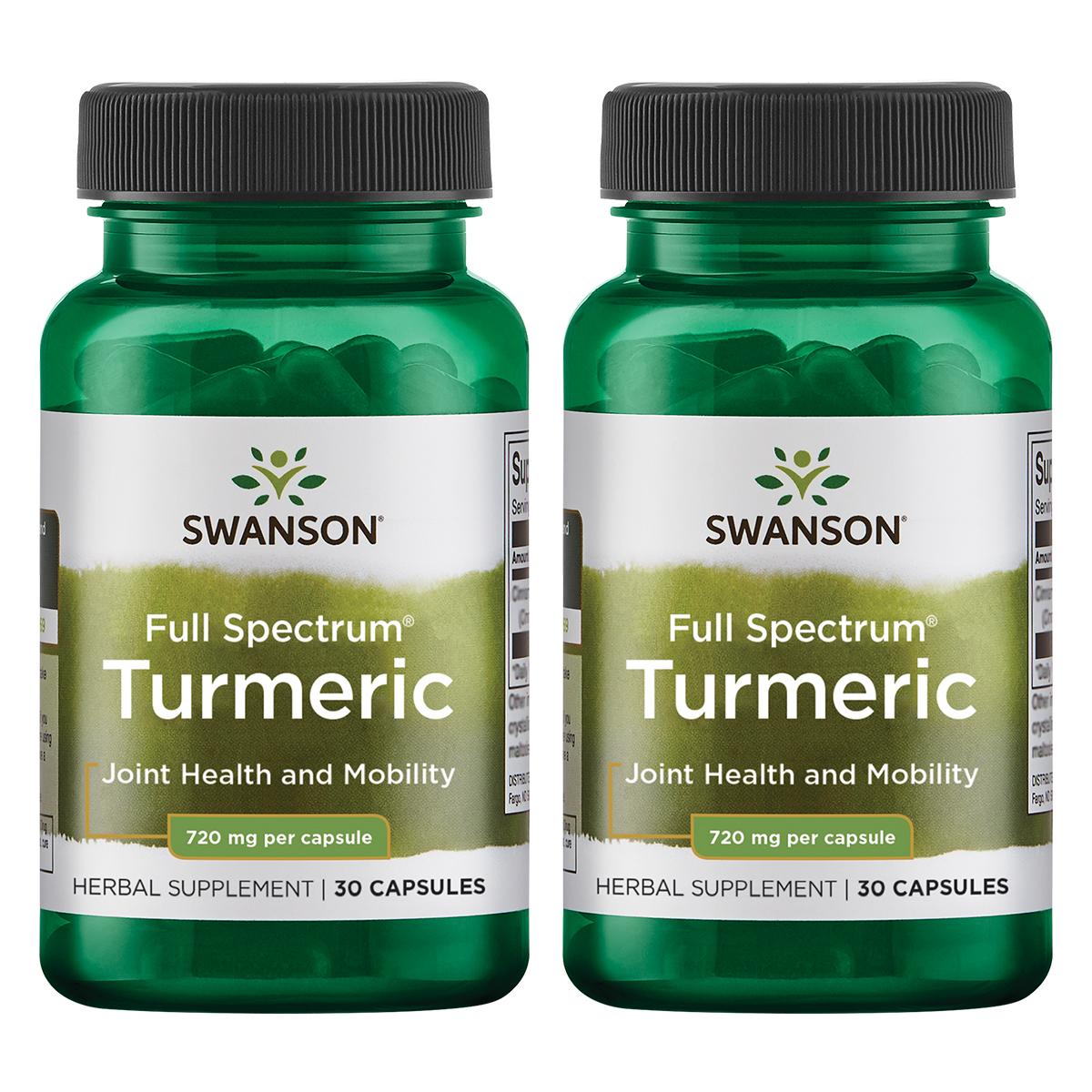 Swanson Full Spectrum Turmeric 720 mg 30 Caps 2 Pack - Walmart.com