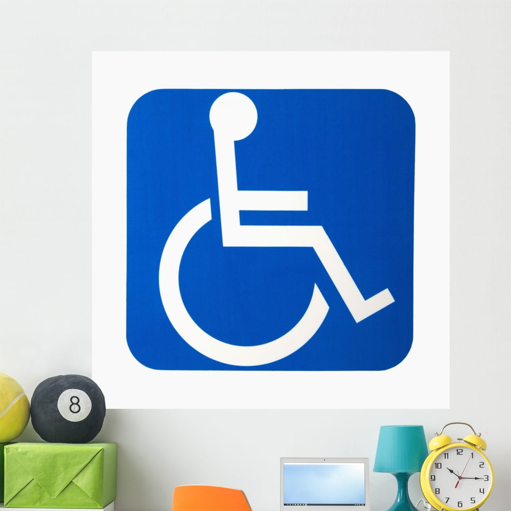 Handicap Sign Wall Mural Decal by Wallmonkeys Vinyl Peel and Stick ...