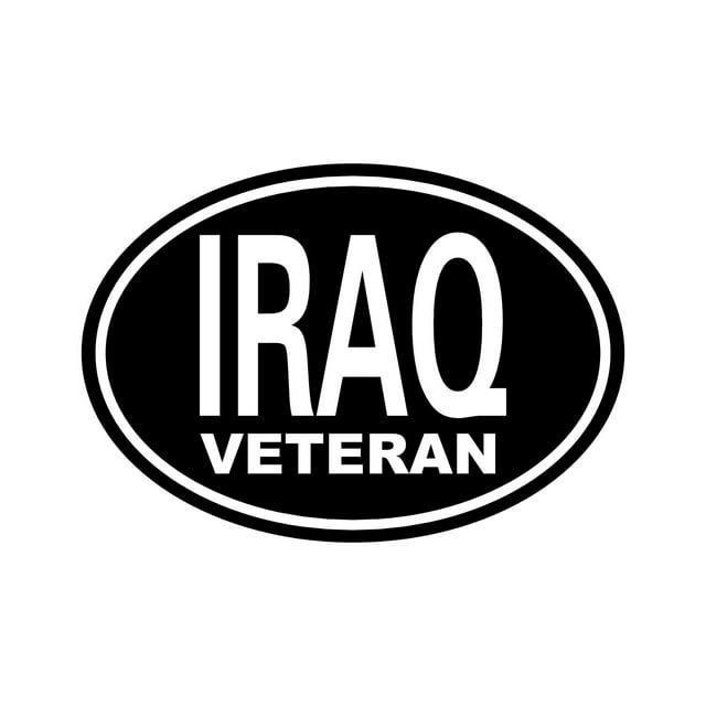 Oval Iraq Veteran Sticker Decal Die Cut - Self Adhesive Vinyl ...