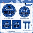 200Pcs Graduation Decorations 2026, Blue Plates and Napkins Party ...