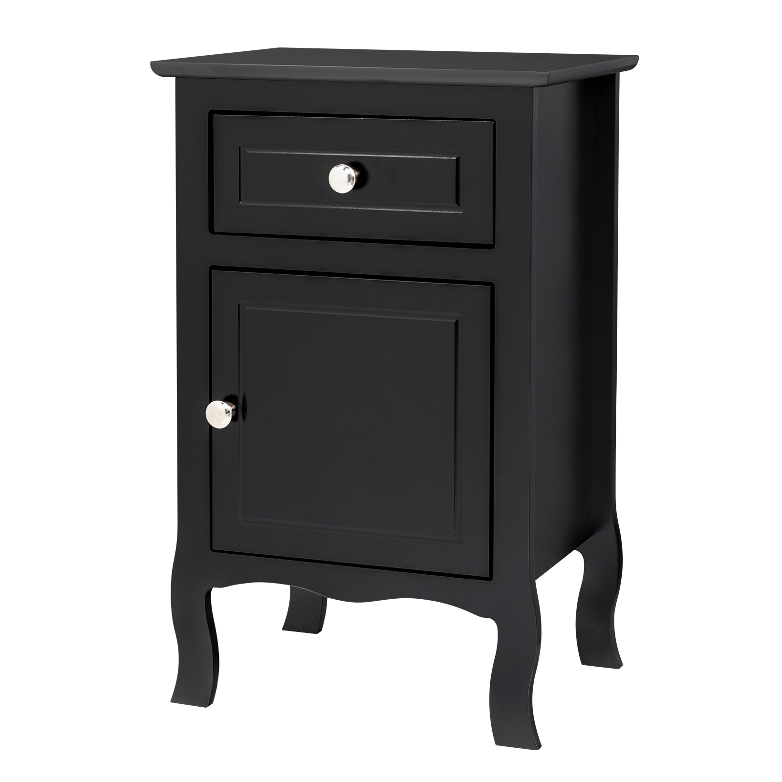 Sesslife Nightstand w/Solid Wood Feet, Modern End Table w/Drawer and ...