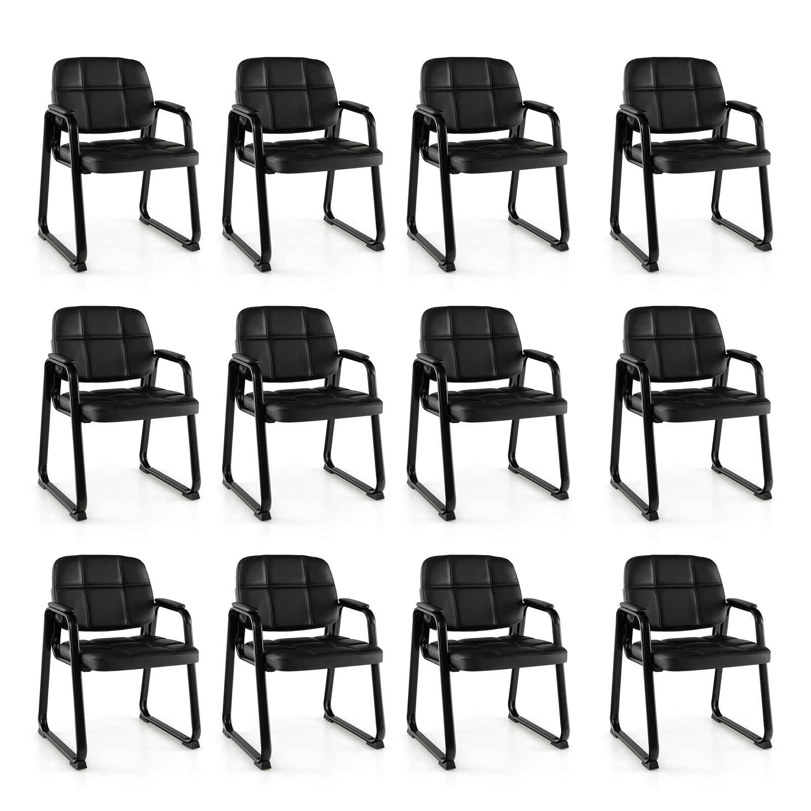Click here for Costway Waiting Room Chair Set Of 12 Upholstered G... prices