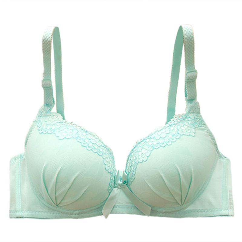 Teenage Girl Underwear Puberty Students Bra Cute Bow Knot Wire Free ...