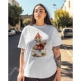 Cute Squirrel Mushroom T Shirts for Women Short Sleeve Cotton Crewneck ...