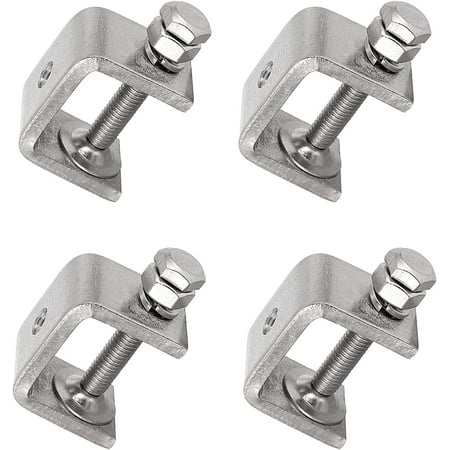 Kyien 4Pieces 304 Stainless Steel C-Clamp Heavy Du C-clamp Woodworking ...