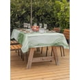 Green Ink Marble Rectangle Outdoor Tablecloth with Umbrella Hole ...