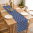 Navy Blue Slate Diamonds Table Runner 13x120 Inch Abstract Vintage ...