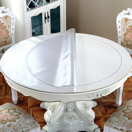 OstepDecor Upgraded Version Frosted Round Table Cover, 2mm Thick 54 ...