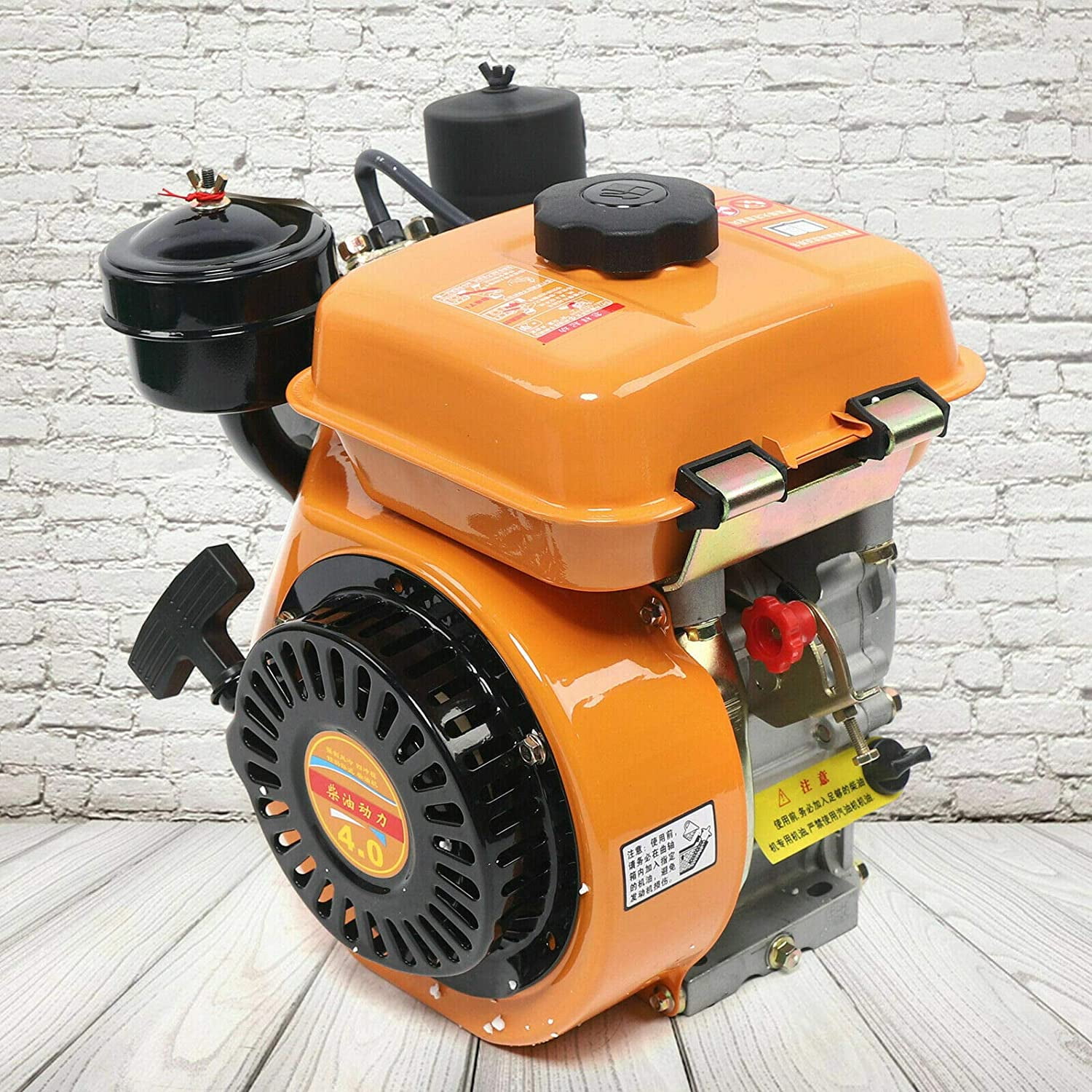 ANQIDI Diesel Engine 196CC 4 Stroke Single Cylinder Forced Air Cooling ...