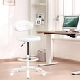 Armless Tall Drafting Chair with Footrest Ring for Standing Desk ...