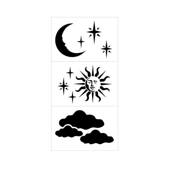Moon And Stars Stencil