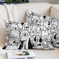 Black Dog Throw Pillow Cover 20 x 36 Inch Decorative Pillow Cover Cute ...