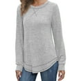 Fantaslook Lightweight Sweatshirts for Women Long Sleeve Crew Neck Tops ...