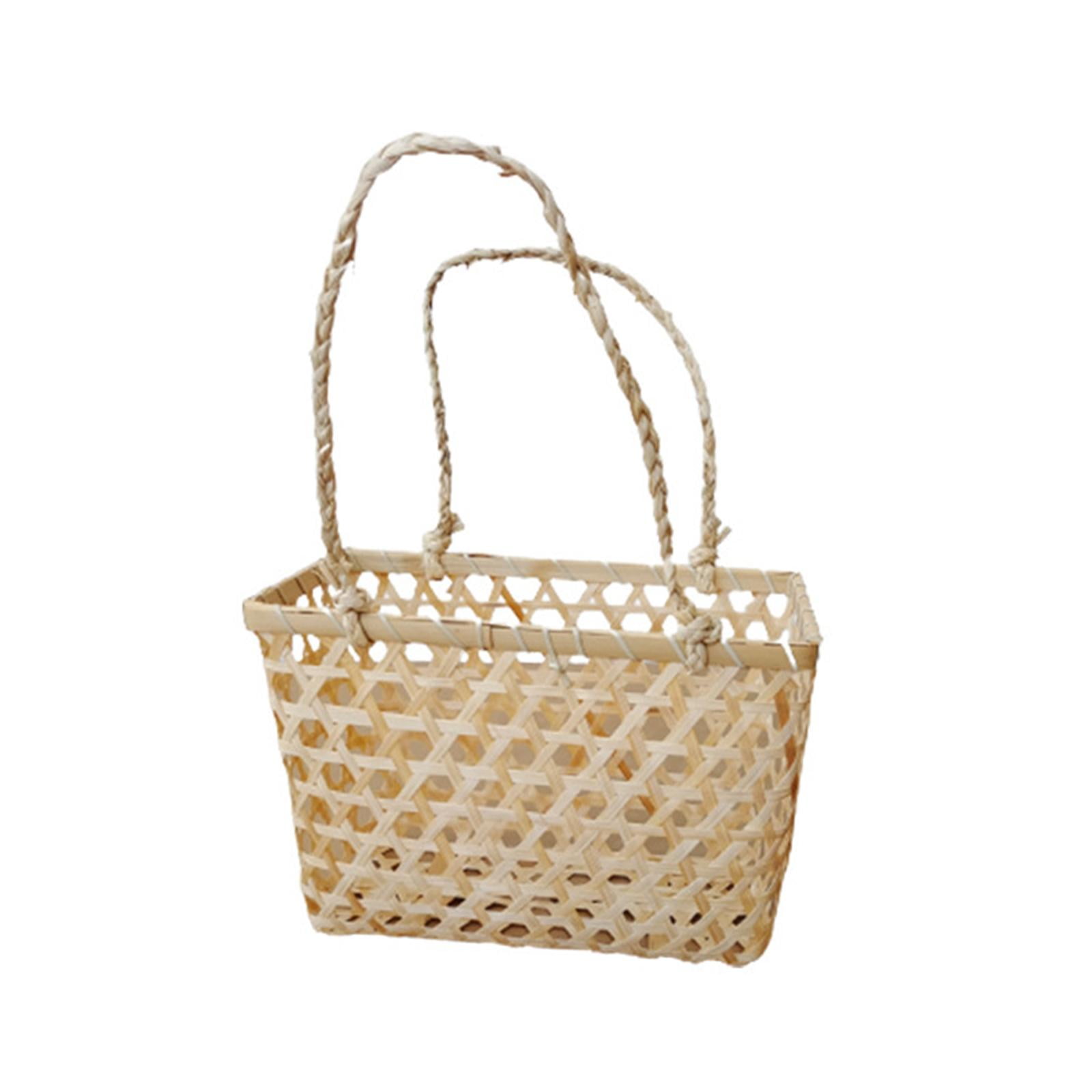 12.20inch Basket Picnic Basket Rattan Basket Food Storage Container for ...