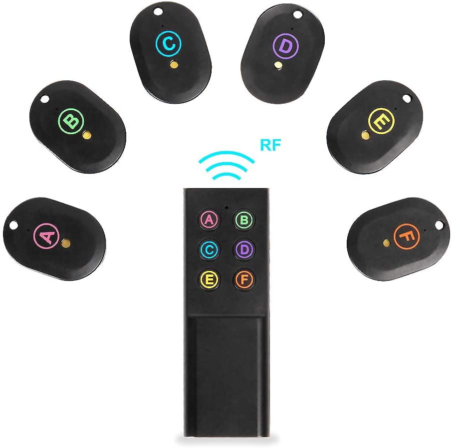 6 Smart Key Locators with Remote Tracker, 1 RF Transmitter, Item ...