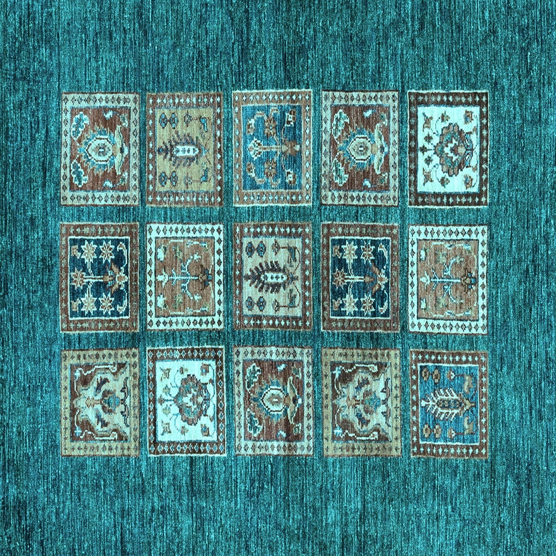 Ahgly Company Indoor Square Abstract Light Blue Modern Area Rugs, 6 ...