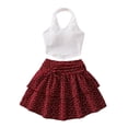 LPKRT Girls 2 Piece Matching Clothing Set Halter Neck Knit Top And ...