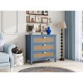 3 Drawer Cabinet,Natural rattan,American Furniture,Suitable for bedroom ...