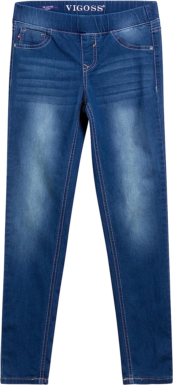 VIGOSS Girls' Jeggings - Pull On Super Stretch Denim Skinny Jeans for ...