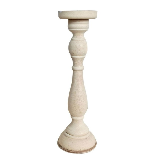 Wood Candlestick Stand Decoration Ornament Centerpiece Craft Pedestal ...