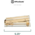 OfficeGoods Clear Acrylic Stapler with Gold Accent for 1/4" Staples ...