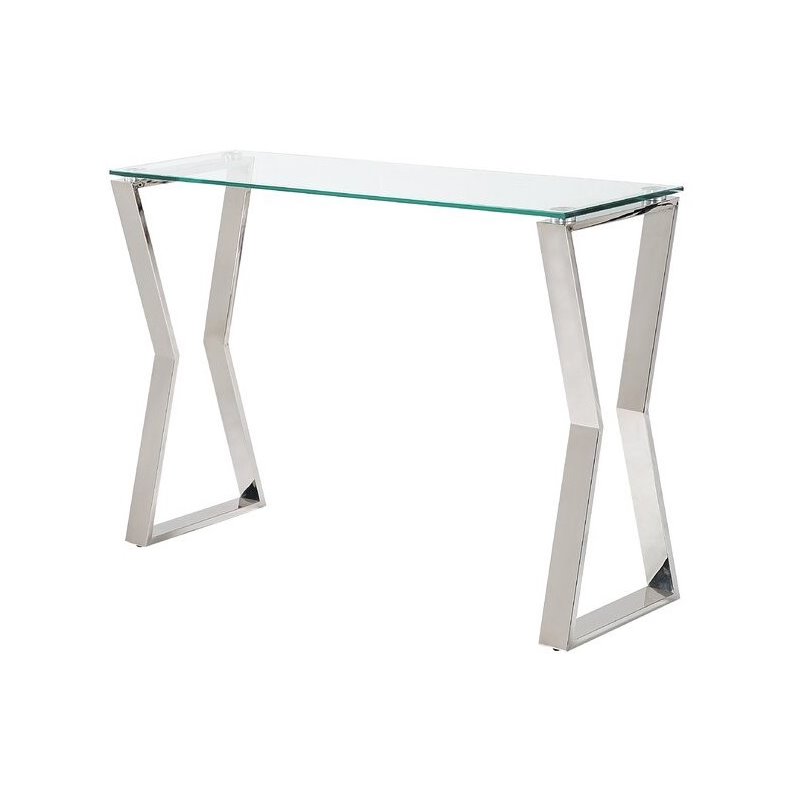 Uptown Club Lily Stainless Steel Console Table in Silver - Walmart.com