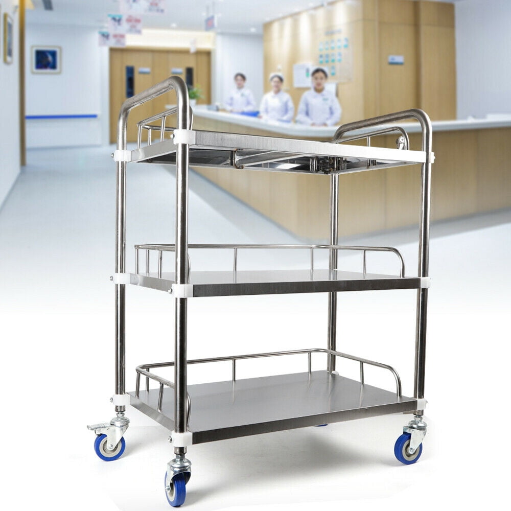 CNCEST 3 Tiers Medical Trolley Stainless Steel Dental Lab Mobile ...