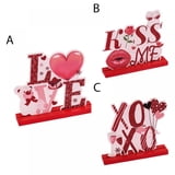 WXC12 Valentine's Day Centerpiece Decorations Wooden Valentines Signs ...
