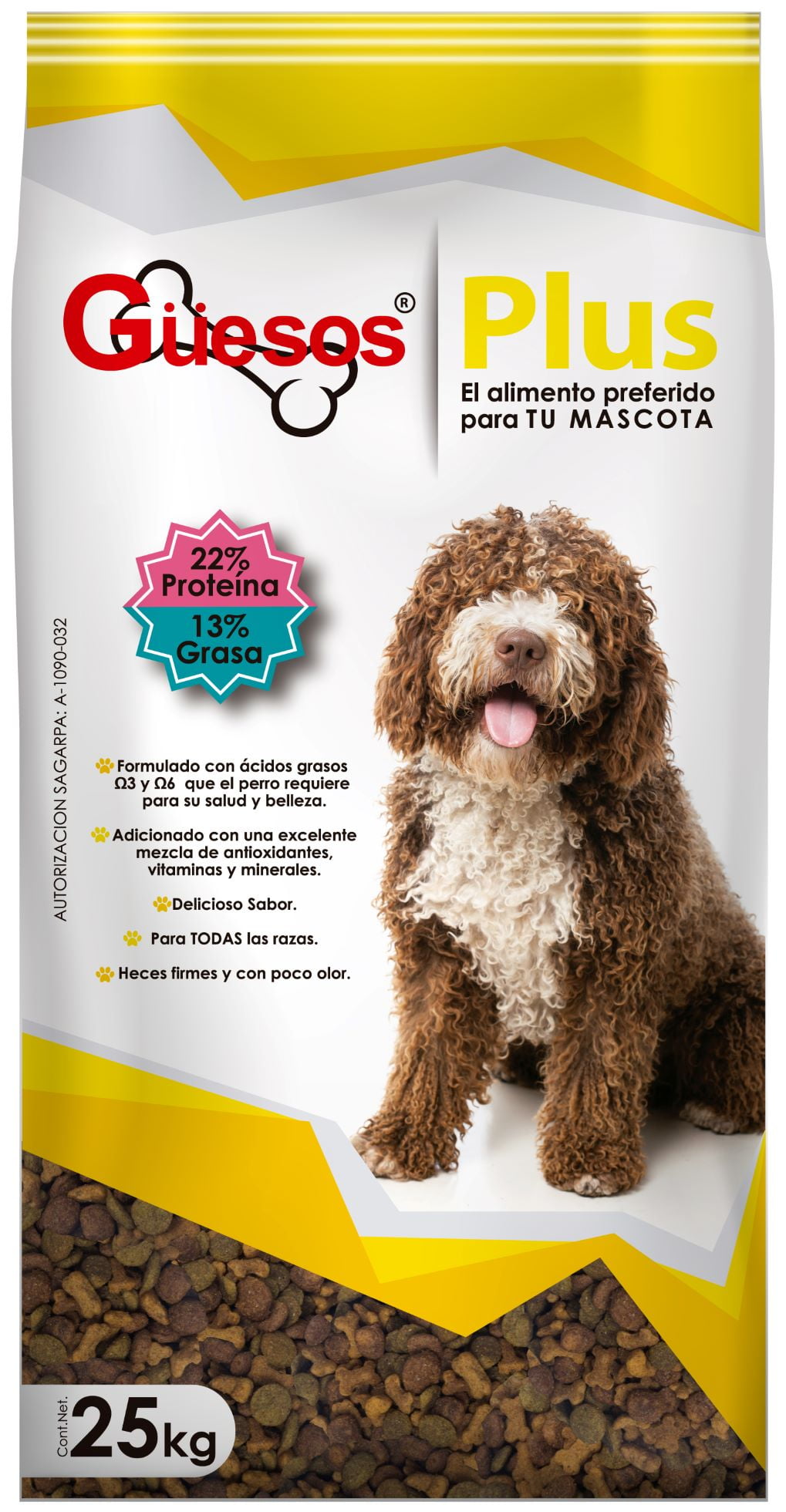 Alimento para perro, Güesos, Plus, 25 kg Güesos Plus, Todas las razas ...