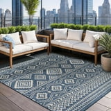 Beverly Rug Large Outdoor Rug, 8' x 10', Patio, Porch, Garden, Azure ...