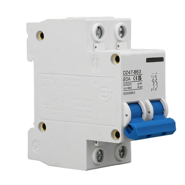 Protection Air Switch,2P DC Circuit Breaker Mini Safety Circuit Breaker DC Miniature Circuit ...