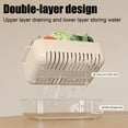 Vegetable Drainer, Kadlawus Double Layer Vegetable Drainer Basket ...