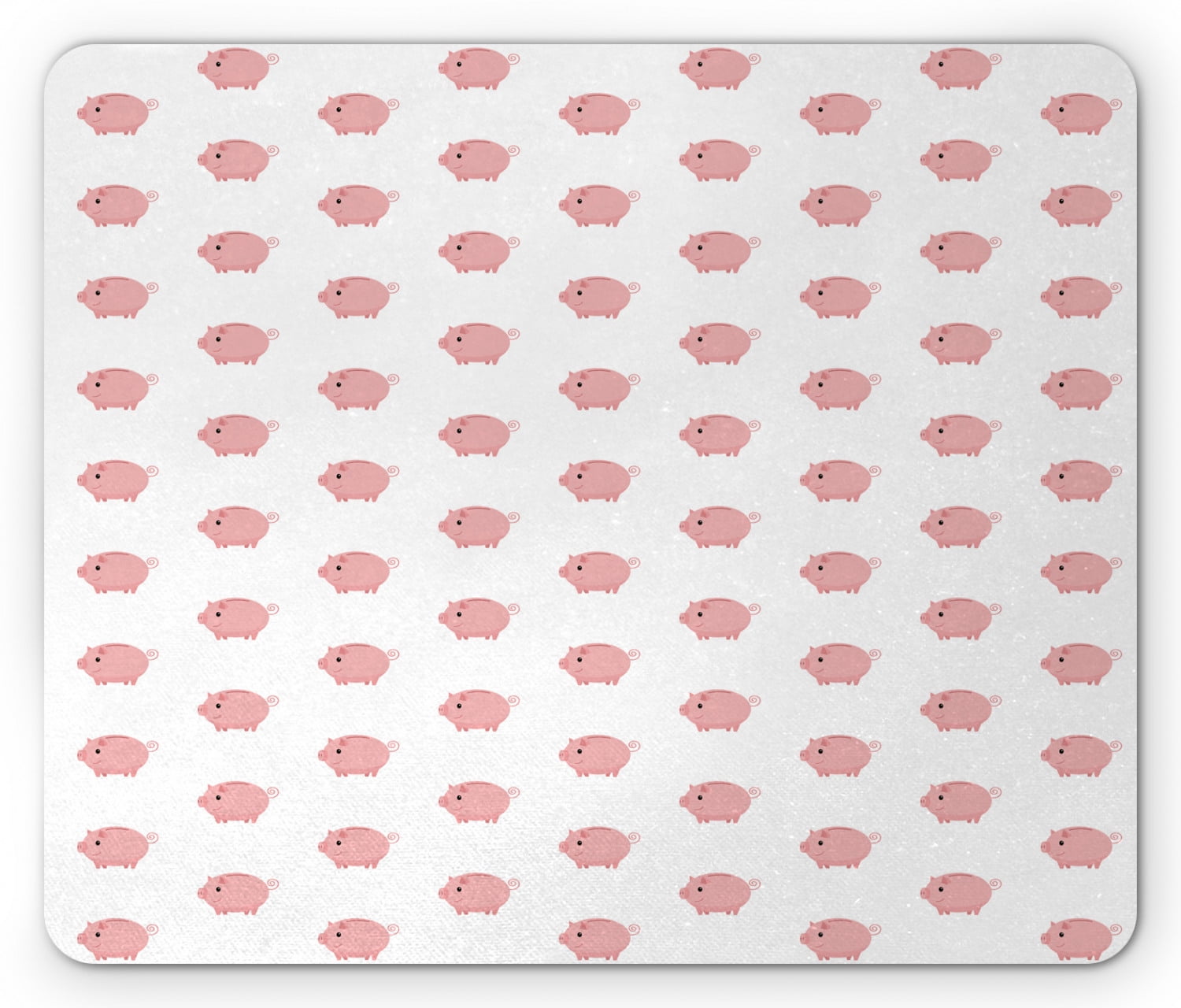 Pig Mouse Pad, Concept of Continued Piglet Silhouettes with Swirling ...