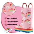 Bocca Kids Rain Boots Rainbow Cloud Rain Boots For Girls with Handles ...
