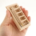 Foldable Dollhouse Folding Ladder Miniature Play Model 1/12 Scale Wood ...