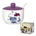 STP GOODS Provence Ceramic Sugar Bowl with Spoon and Lid 15.2 fl oz ...