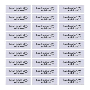 20pcs Handmade with Love Sewing Labels Embroidered Label Tags for Sew ...
