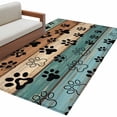 Area Rug 48×72in, Dog Paw Farm Brown Wood Board Floor Carpet Living ...