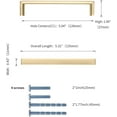 10 Pack 5 Inch(128mm) Kitchen Cabinet Handles Brushed Gold Pulls ...