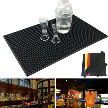 Non-slip Rubber Bar Mat Bar Runner Glass Drip Tray Beer Drink Rail Bars ...