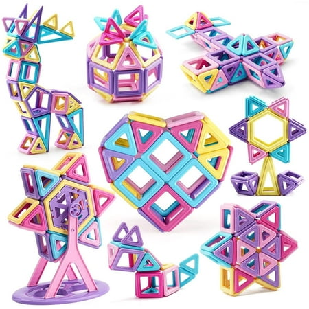 Amy&Benton Castle Magnetic Blocks for Kids Magnetic Building Blocks for ...